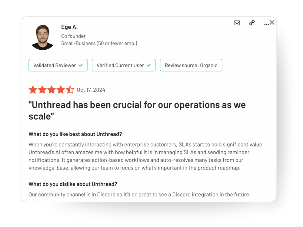 How Unthread's AI Response Feature Improves Resolution Times